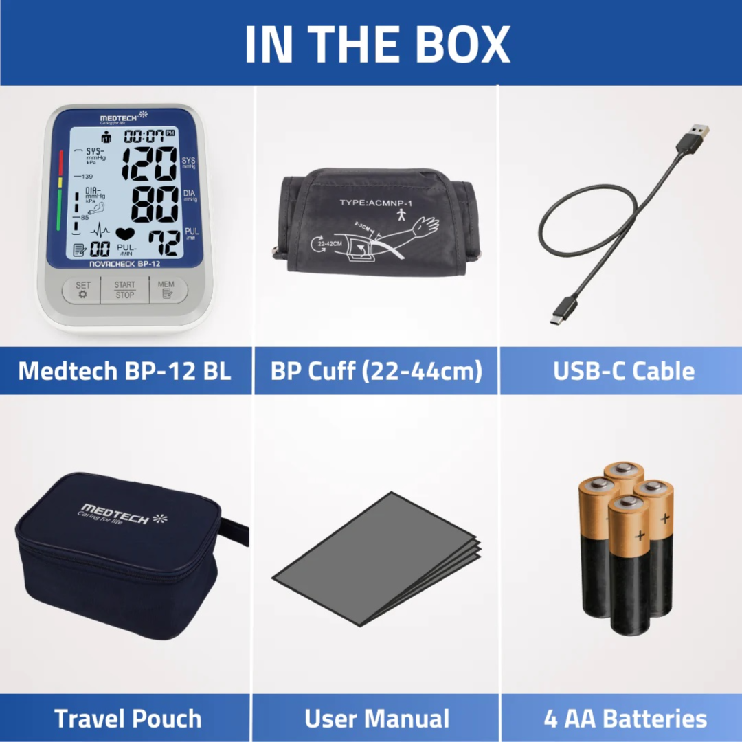 Medtech Automatic Digital BP Machine Blood Pressure Monitor BP12 (with