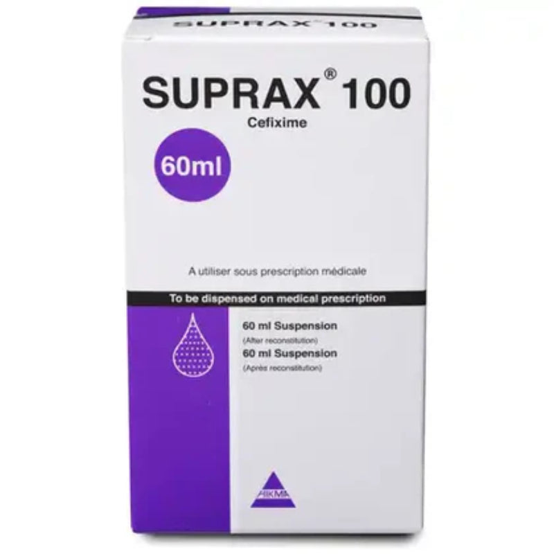 Suprax 100mg Suspension 60ml | Shop Online – Vitamin Pharmacy