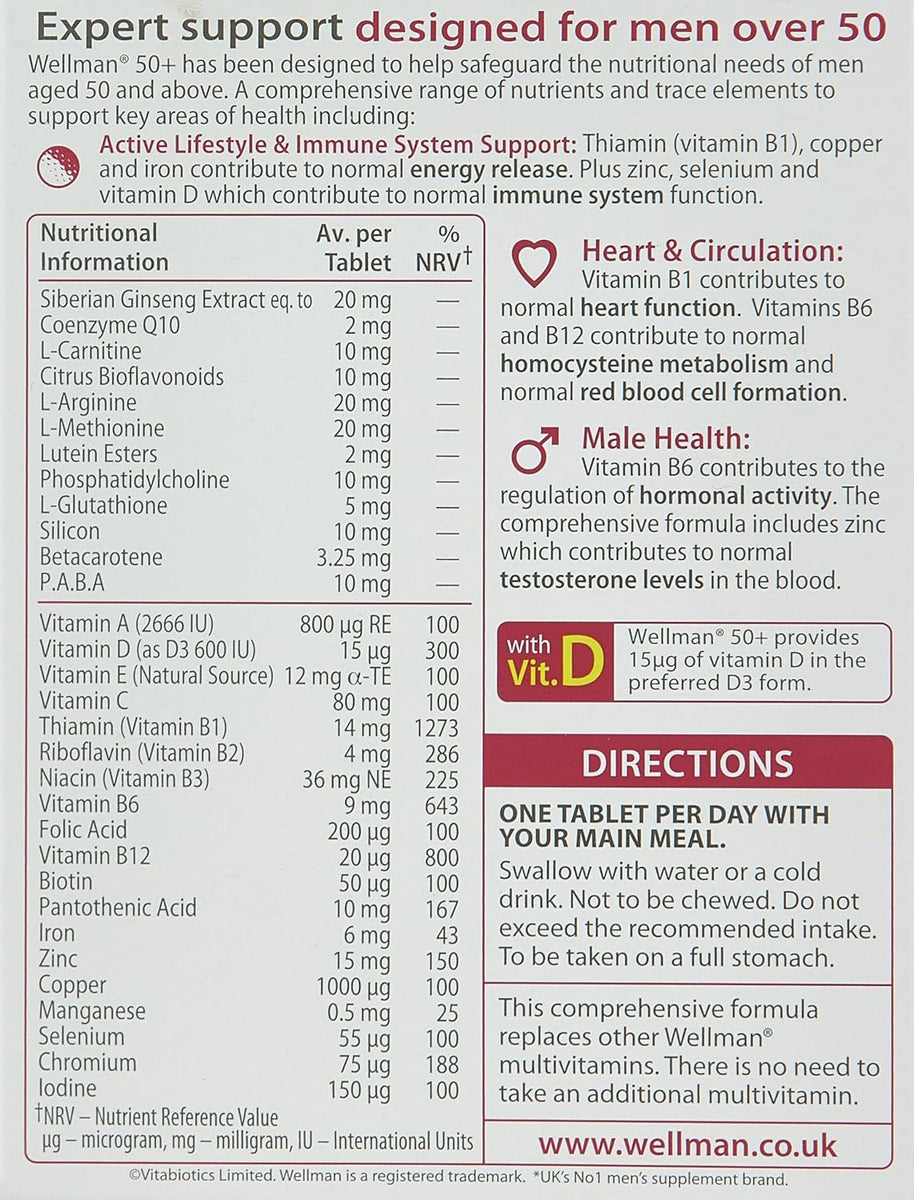 Wellman 50+ Tablets 30 PC | Buy Now
