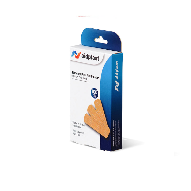Buy Aidplast Standard First Aid Plaster 100 PC- V855 | Qatar – Vitamin ...