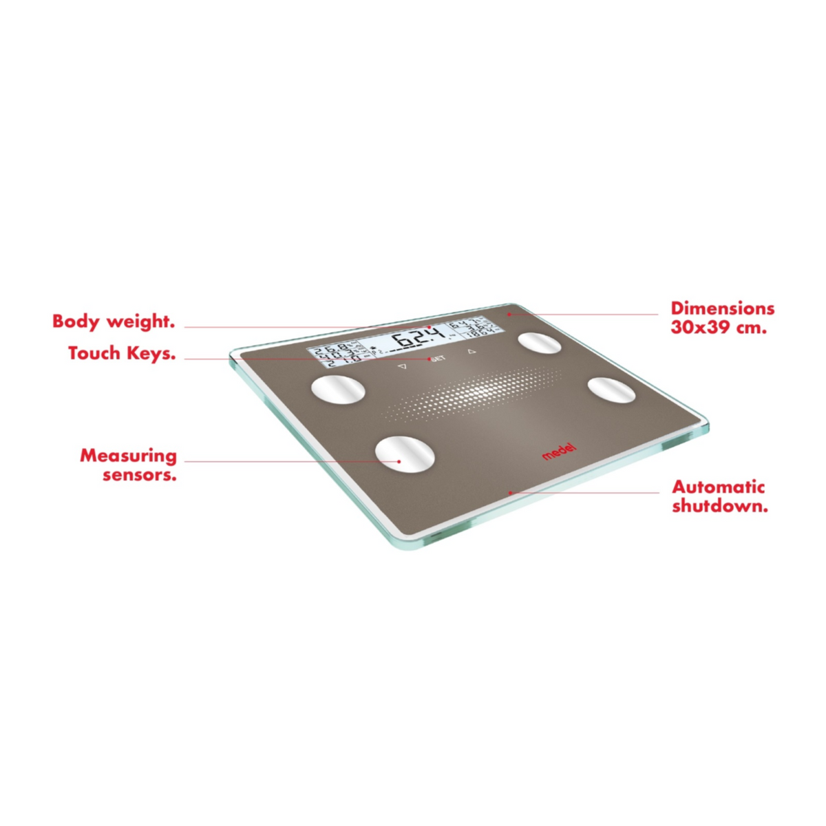 Medel Diagnostic XXL Body Scale With Extra Large LCD Display