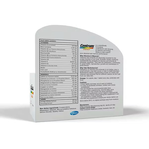 Centrum Energy, 30 Tablets