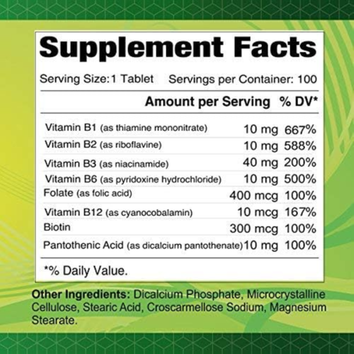 Alfa B-Complex Formula - 100 Tablets