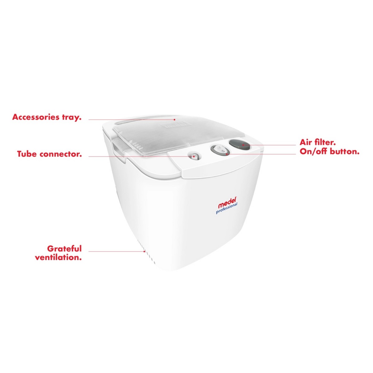 Medel Professional Nebulizer For Continuous Use With Integrated Steril