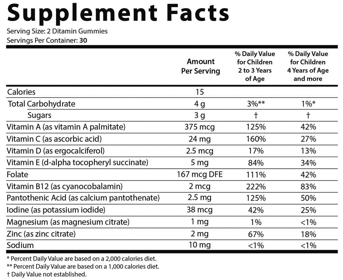 Ditamin Multivitamin & Mineral 60 Gummies For Kids