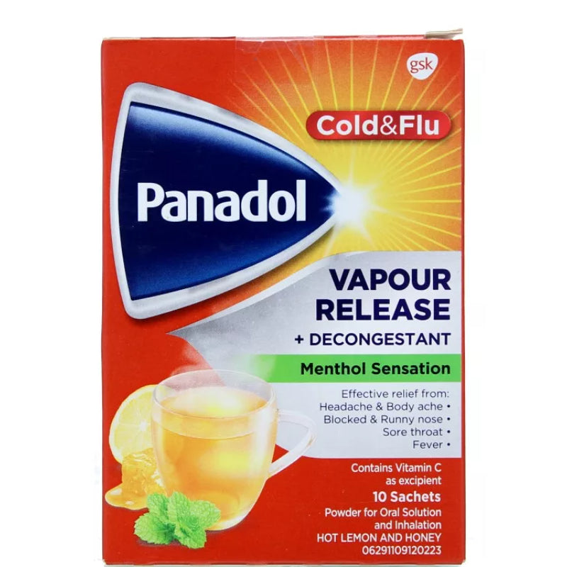 Panadol Cold+Flu Vapor Powder Sachets 10 PC | Shop Now